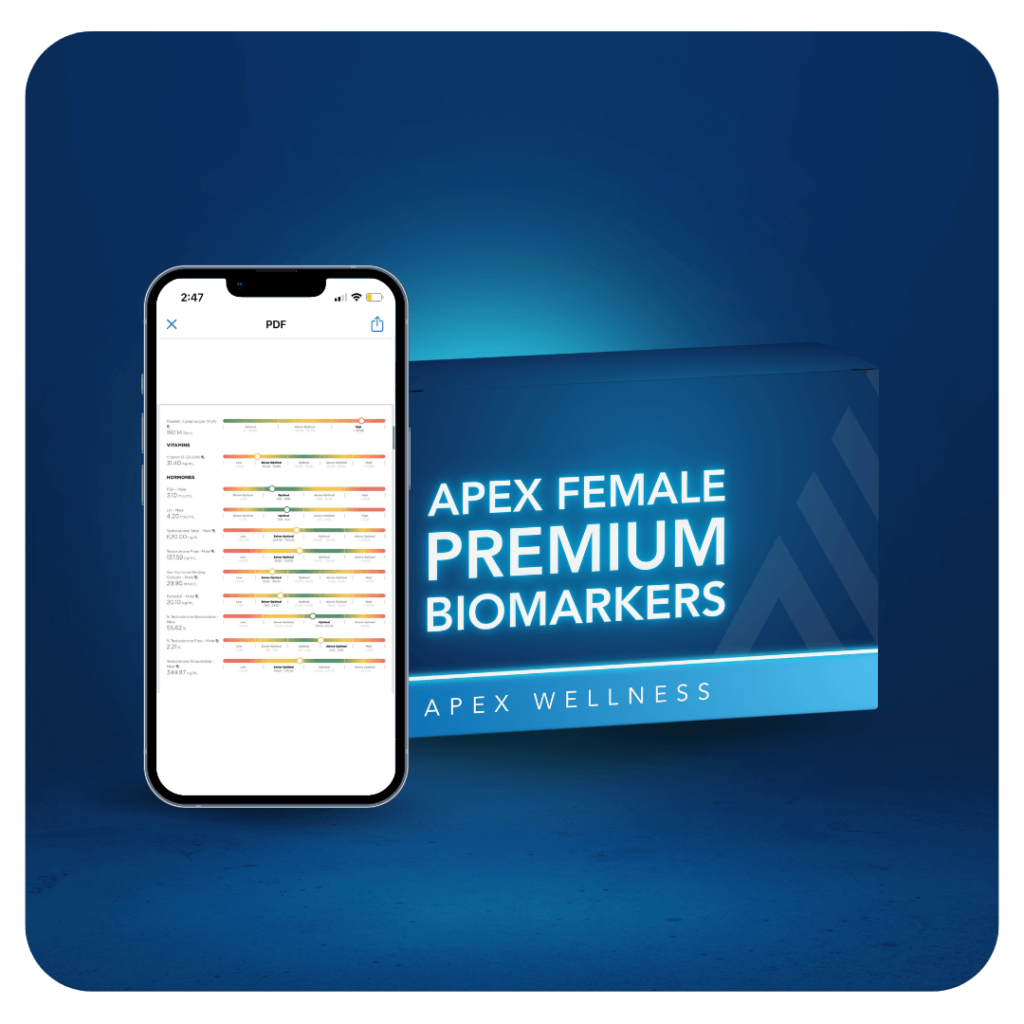 Apex Female PREMIUM - Biomarkers - Apex Wellness Apex Female PREMIUM - Biomarkers - Apex Wellness